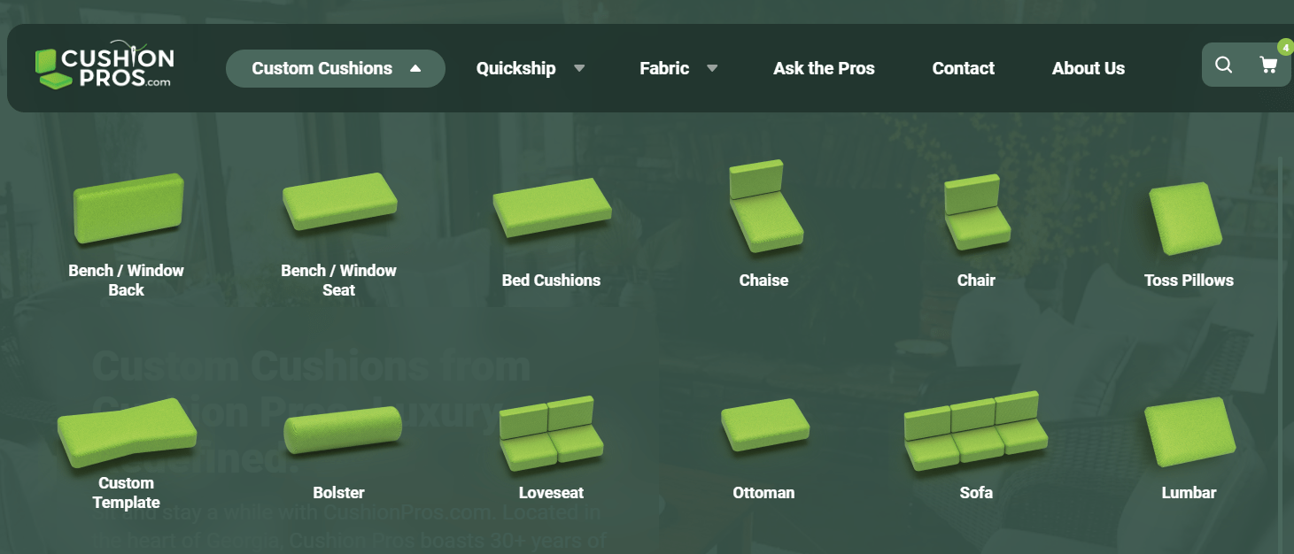 How to order custom cushions - explained step by step